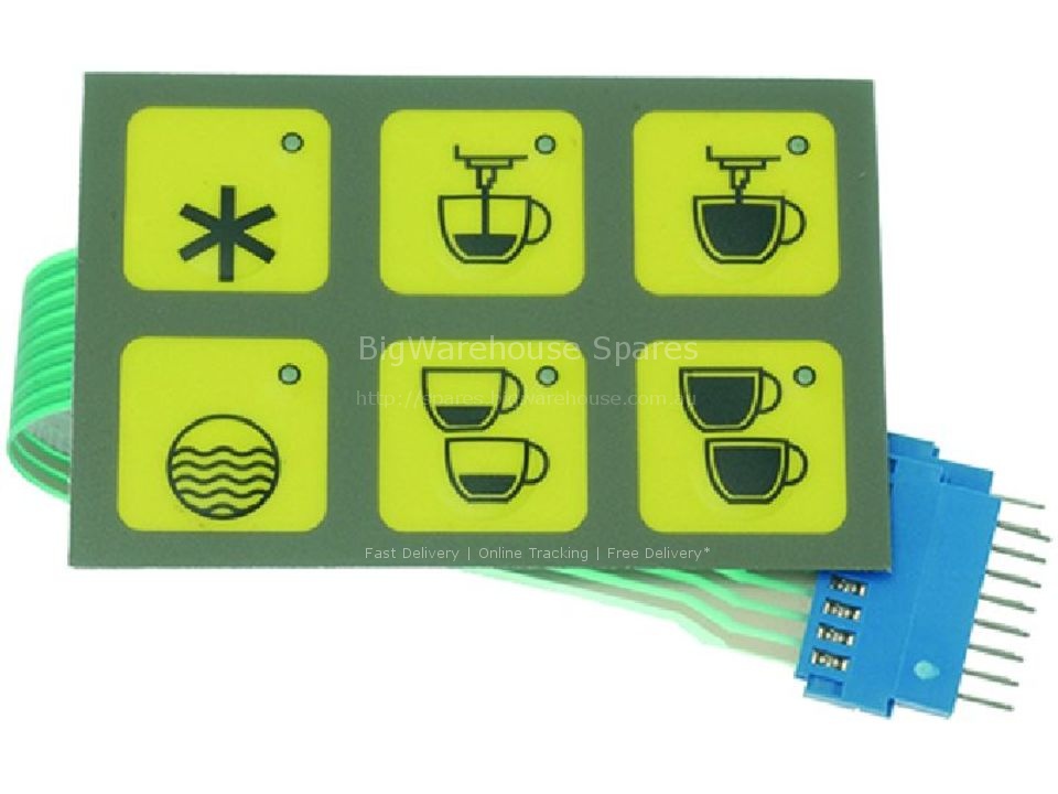 GRIMAC Components Switches push button membrane 6 keys